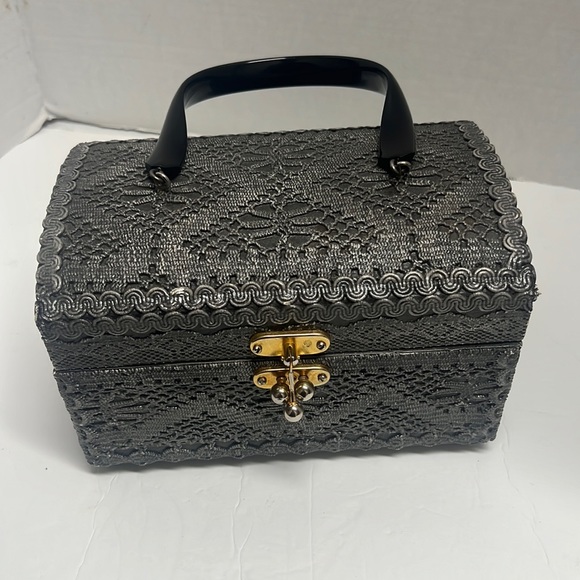 Bags | Vintage Ronay Wooden Square Box Purse With Lucite Handle Bag ...